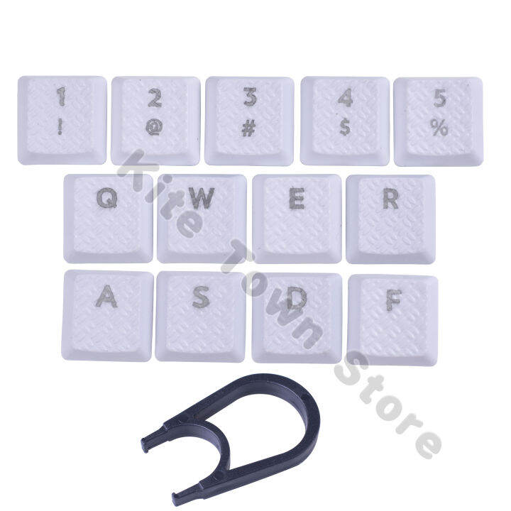 13pcs White Texture Tactility Backlit Replacement Keycaps for Logitech ...