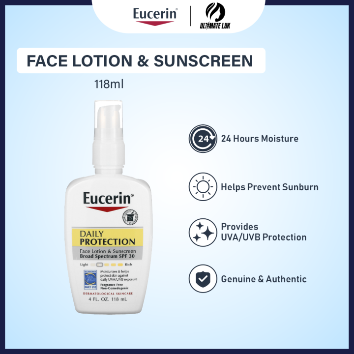 Eucerin, Daily Protection Face Lotion & Sunscreen, Mineral Sunscreen ...