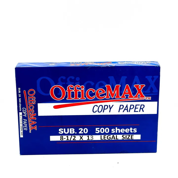 Bond Paper, Brand OfficeMax Copy Bond Paper, 500 Sheets Per Ream Letter ...