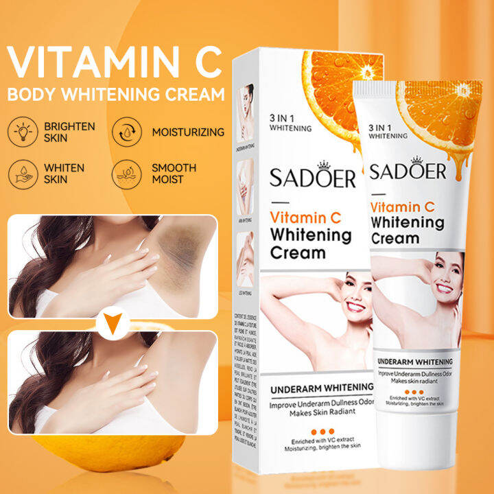 MOMO STORE Original SADOER Vitamin C Armpit Brightening Cream Underarm Brightening Cream Face ...