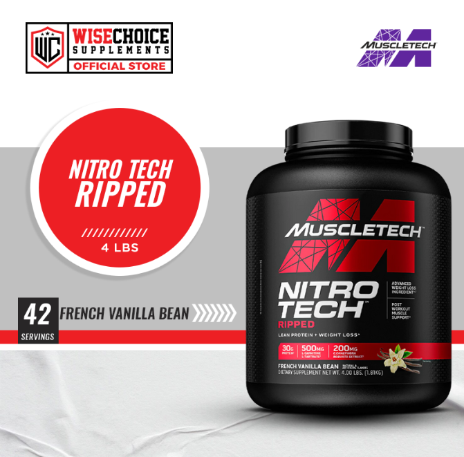 MUSCLETECH NITROTECH RIPPED 4 LBS FRENCH VANILLA BEAN FLAVOR | Lazada PH