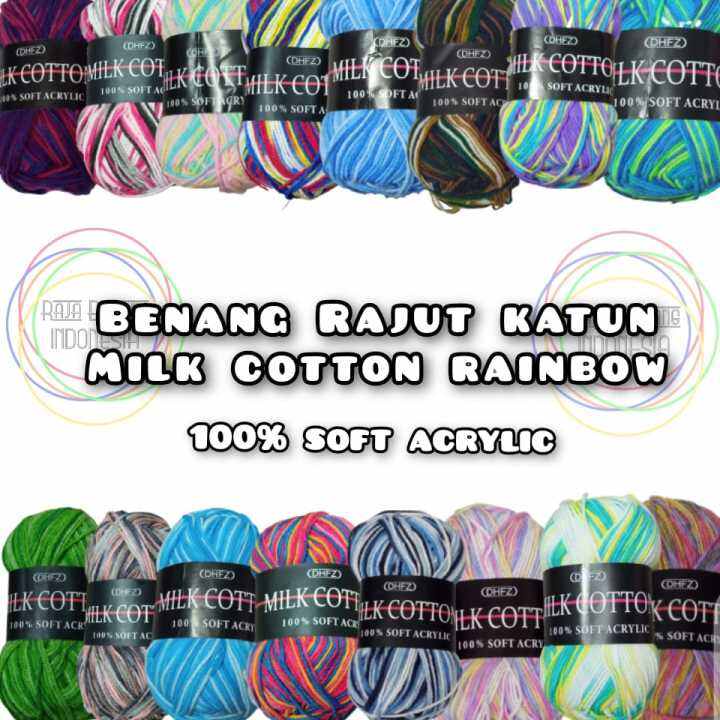 Benang Rajut Katun / Milk Cotton Rainbow - PART 1 | Lazada Indonesia