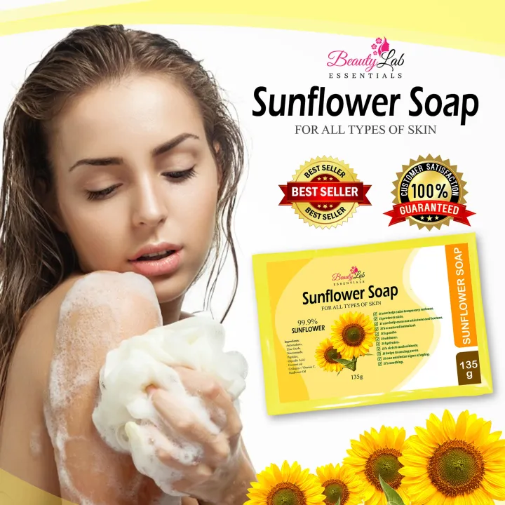 7 DC Sun flower SOAP with niacinamide, collagen, and hyaluronic acid ...