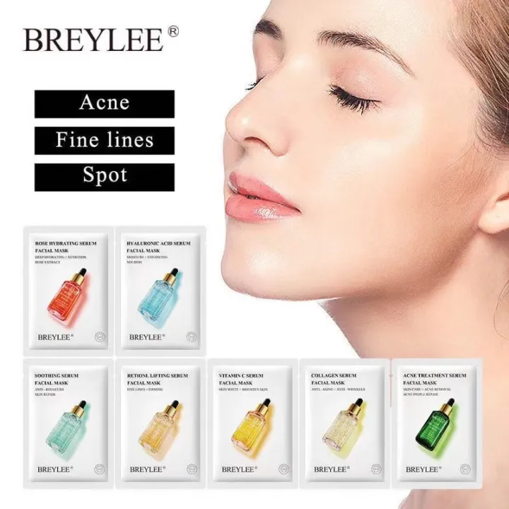 BREYLEE Face Mask Collagen SerumVitamin C Whitening Mask Retional Acne ...