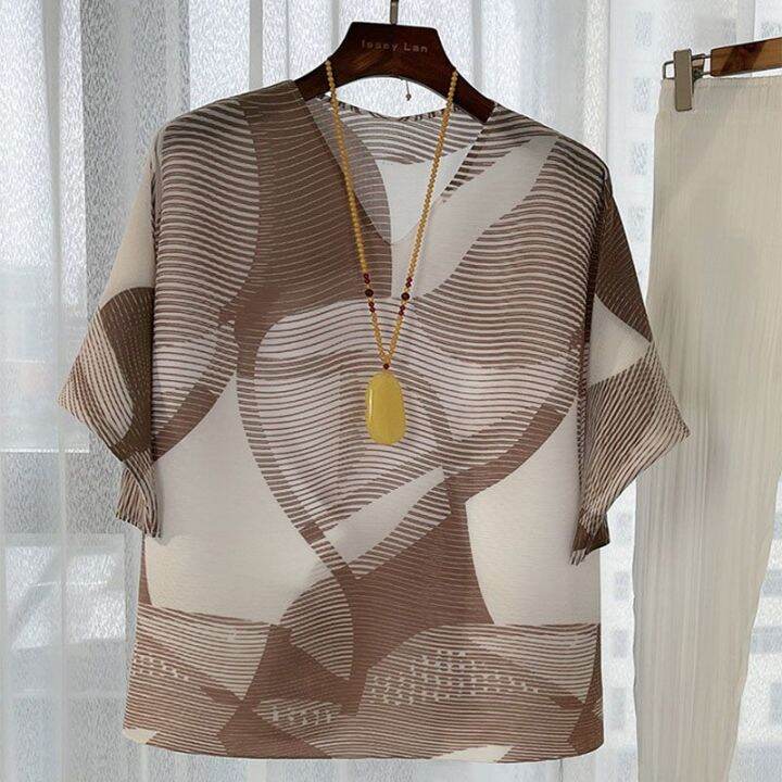 William's Castle Miyake เสื้อตัวในแฟชั่นแมทช์ง่ายเสื้อผ้าผู้หญิงเสื้อ ...