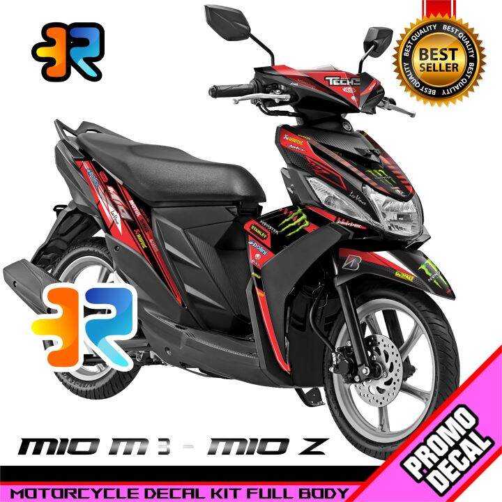 Stiker Decal Striping Motor Mio M3 - Mio Z Desain Monster Energy ...