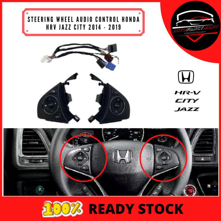 STEERING WHEEL AUDIO CONTROL UPGRADE HONDA HRV JAZZ CITY 2014 2015 2016 ...