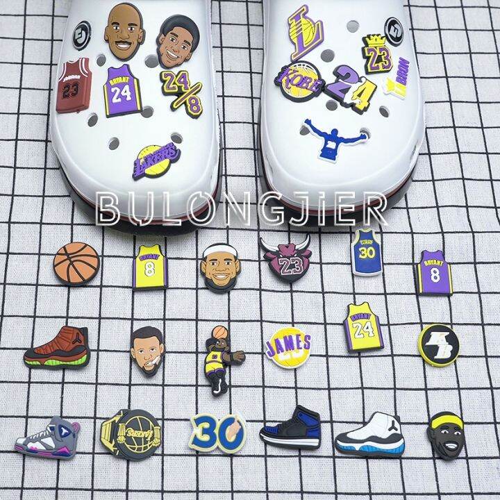 Crocs Jibbitz Star Basketball NBA Professional DIY Shoes Charm Button ...