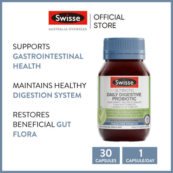 Swisse Ultibiotic Daily Digestive Probiotic 30 Capsules (EXP:02 2025) | Lazada PH