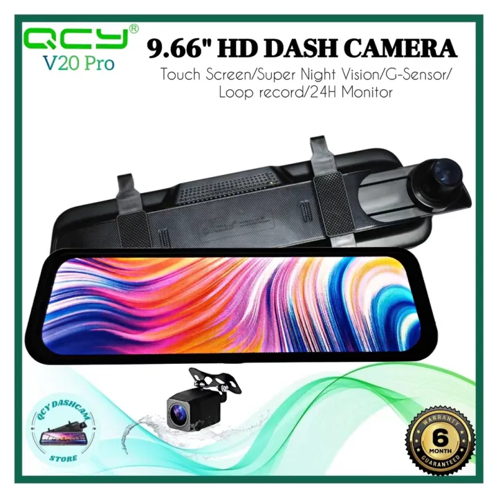New!!!ORIGINAL QCY V20 PRO INTELLIGENT CAR DASHCAM 9.66" TOUCH SCREEN | Lazada PH