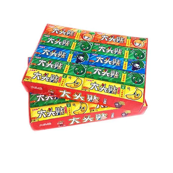 Photo gum fruit bubble gum with large tattoo stickers wholesale ...