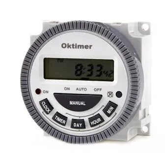 TM-619 Panel Mount Digital LCD Programmable Timer Relay Switch 16Amp ...