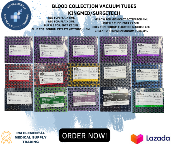 Blood Collection Vacuum Tubes KINGMED SURGITECH | Lazada PH
