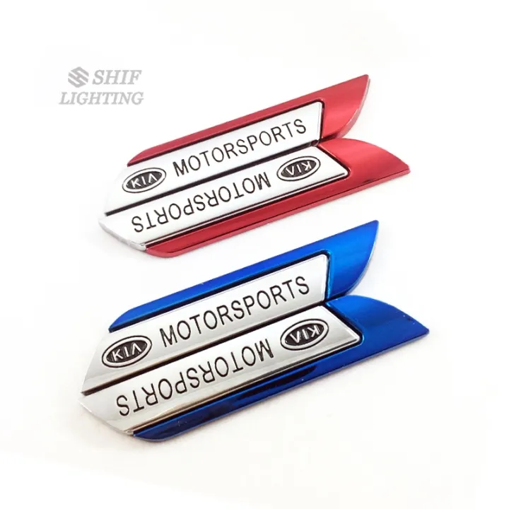 ZR 2 x Metal KIA MOTORSPORTS Logo Car Auto Body Fender Decorative ...