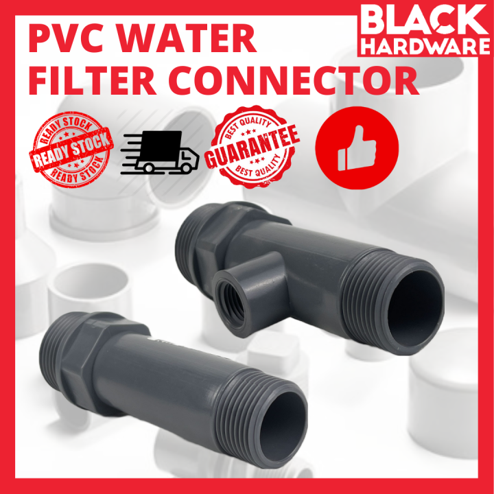 Black Hardware Inlet Outlet PVC Fitting Pipe Water Filter Tank ...