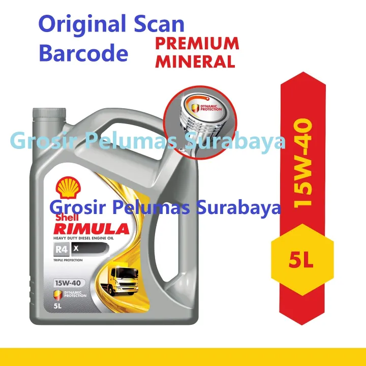 Original Scan Barcode Shell Rimula R4X R4 X RX 4 15w-40 15w/40 galon ...