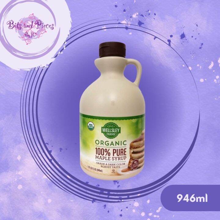 Wellsley Farms Organic Grade A Dark Maple Syrup 946mL | Lazada PH