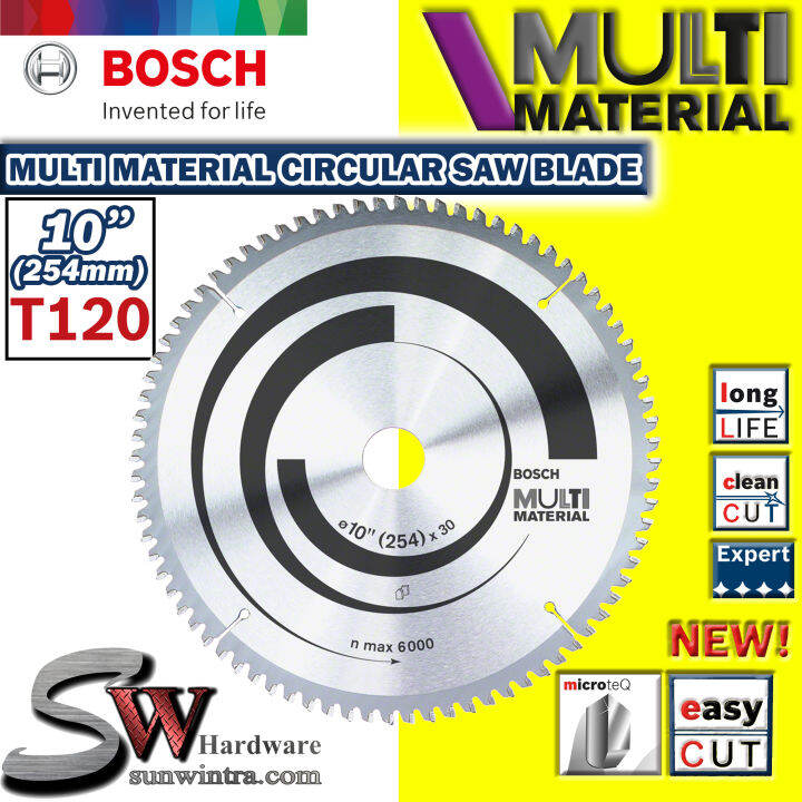 BOSCH 10" X 100T / 120T 254MM X T100 / T120 MULTI MATERIAL CIRCULAR SAW BLADE #2608642202 ...