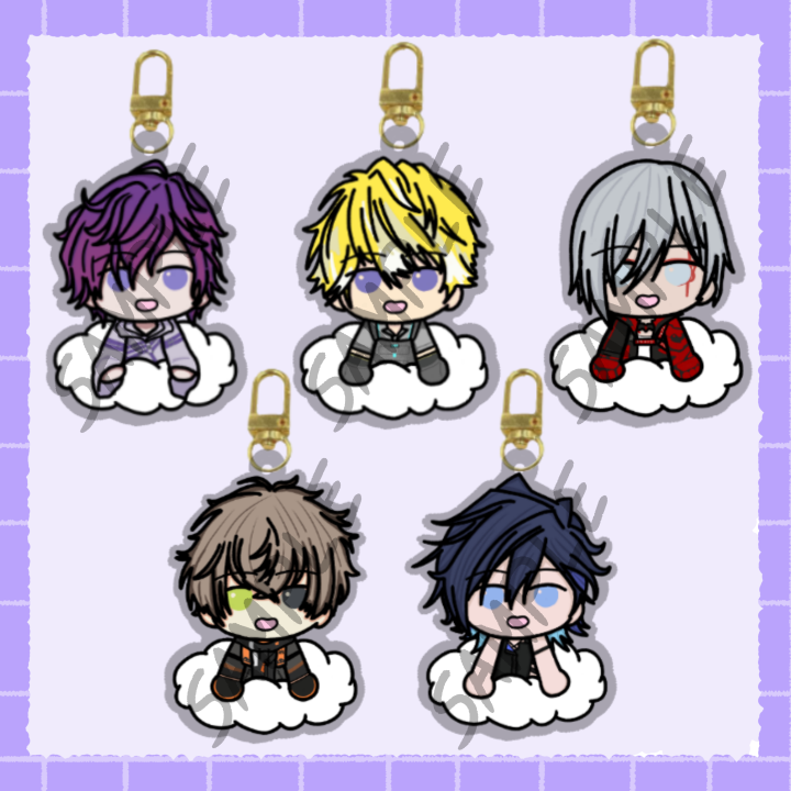 Vtuber Nijisanji EN Luxiem Acrylic Keychains [Sonny Brisko, Uki Violeta, Fulgur Ovid, Alban Knox ...