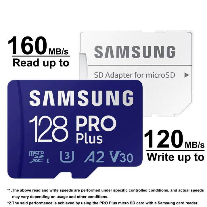 SAMSUNG Original Micro SD PRO Plus 128GB 256GB 512GB A2 Memory Card C10 ...