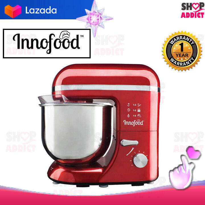 Innofood 1300W 6.5 Litres Stand Mixer Heavy Duty Baking Mixer KT-609/Innofood Stand Mixer 5.5 L ...