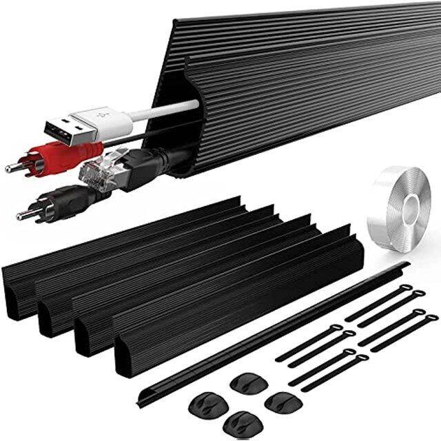 Cable Management Under Desk 40CM J Channel Cable Raceway No Drill Cord ...