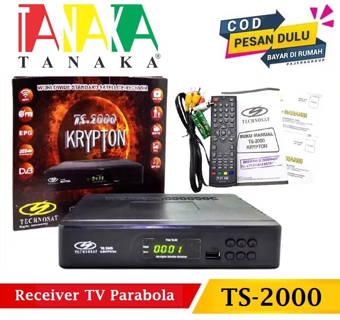 Receiver TV Parabola Tanaka Krypton TS-2000 DVB HD Technosat Autoroll | Lazada Indonesia