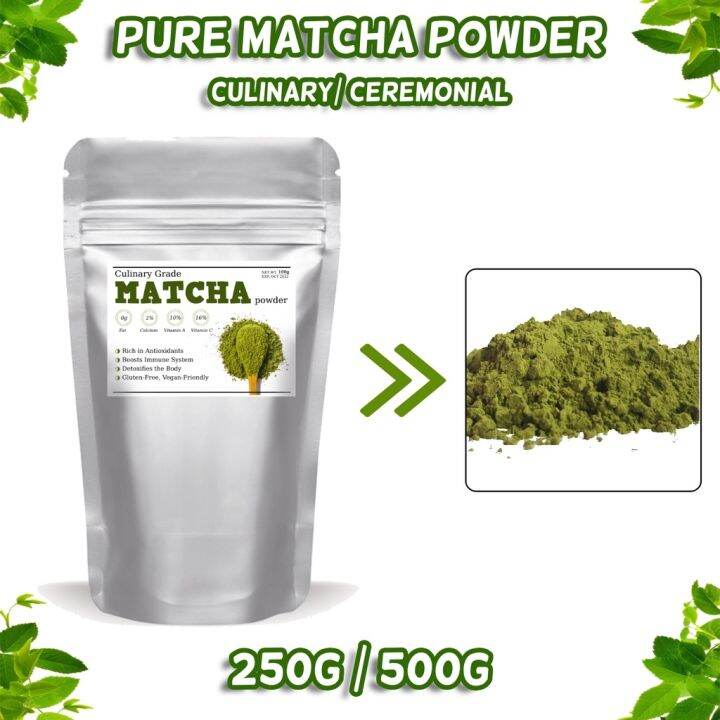 Zenfiber Organic Pure Matcha Powder - Ceremonial/Culinary Grade (500g ...