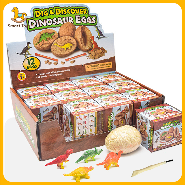 12 x Dino Eggs Dig Kits Dinosaur Egg STEM Educational Toy Archaeology ...