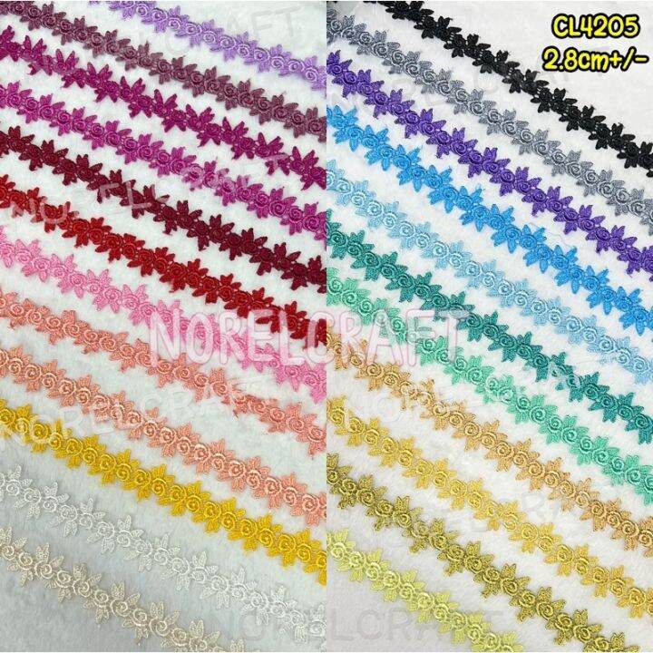 CL4205 [1METER]SMALL FLOWER EMBROIDERY LACE/ SMALL FLOWER CHEMICAL LACE ...