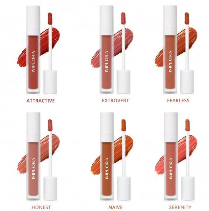 IMPLORA LIP VELVET Lip Cream Matte Lipvelvet Fearless Honest Attractive ...