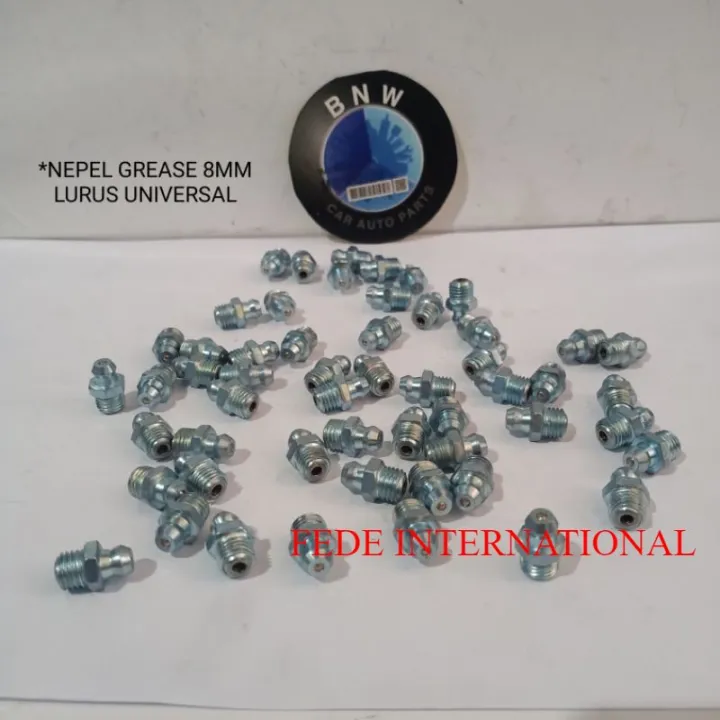 NIPPEL GREASE NIPPLE / NEPEL GEMUK 8MM LURUS UNIVERSAL BERGARANSI ...