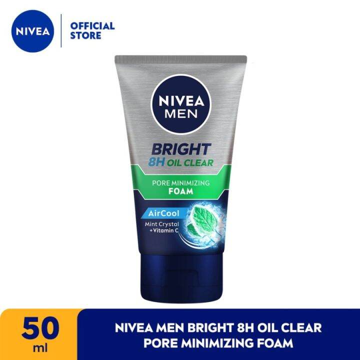 NIVEA MEN Bright Oil Clear Pore Minimizing Facial Foam - Sabun Cuci ...