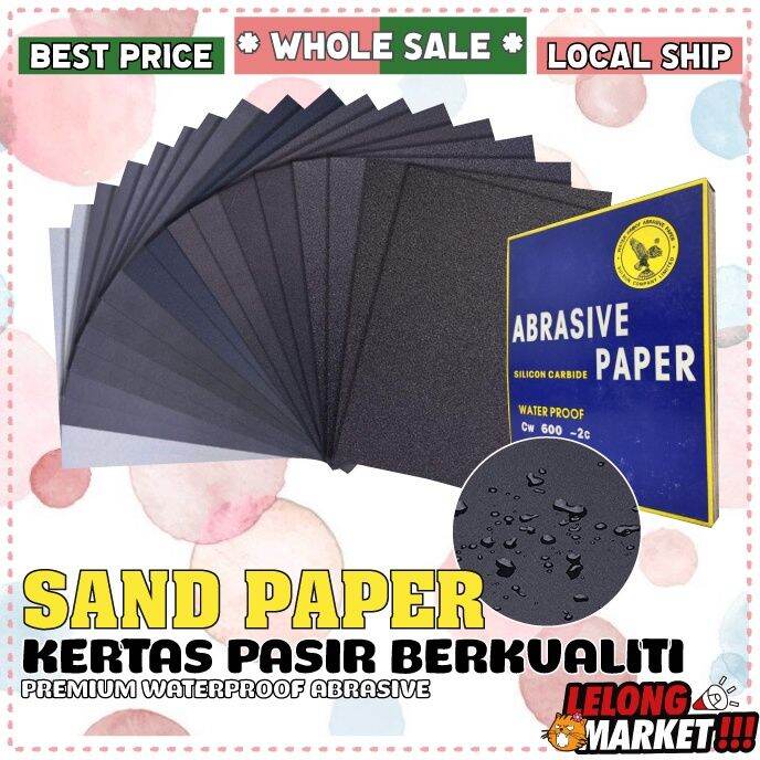 { Sand Paper | kertas pasir } Water Proof Gosok Kayu Gosok Body Motor ...