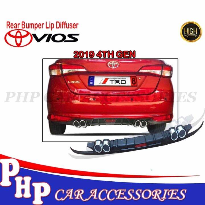 Toyota Vios 2019 4th Gen Rear Bumper Lip Diffuser | Lazada PH