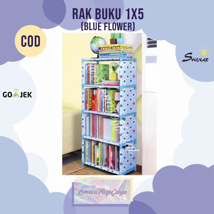 Rak Buku Portable/ Rak Serbaguna/ Rak 5 Susun/ Rak Buku/ Rak Terbuka ...