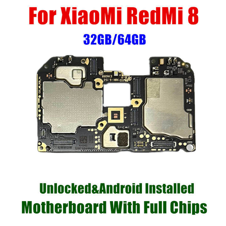 32GB 64GB Motherboard For Xiaomi RedMi 8 Motherboard Mainboard Logic ...