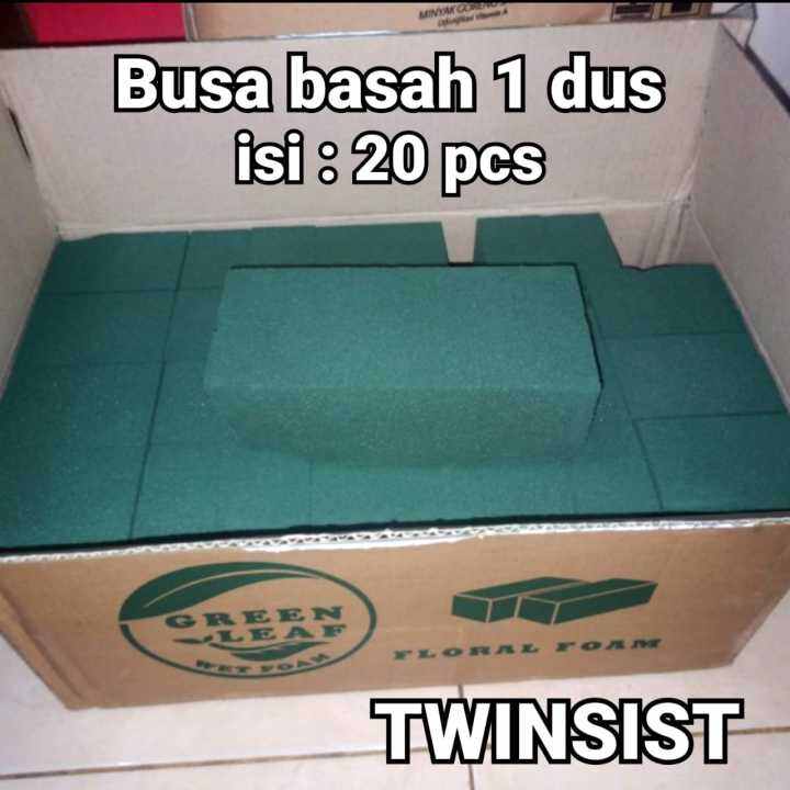 Busa Basah Vecto 1 Dus / Busa Basah Green Leaf 1 Dus / Floral Foam ...