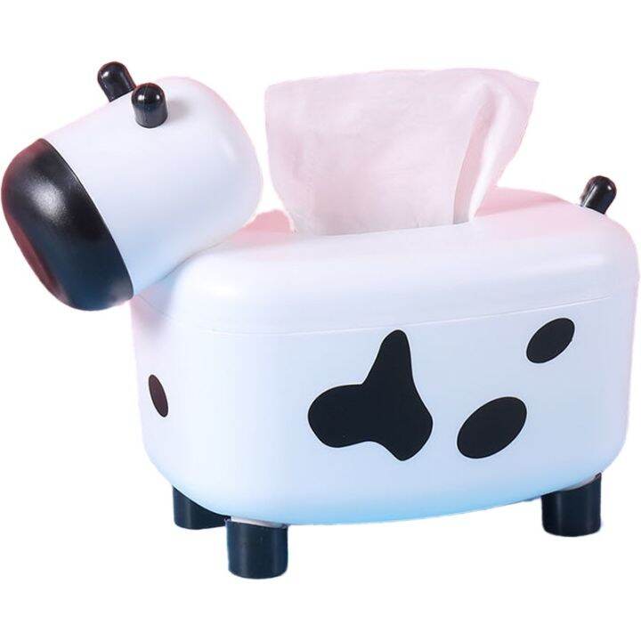 Cute Desktop Tissue Box holder Calf Tissue Box DIY Creative Sticker ...
