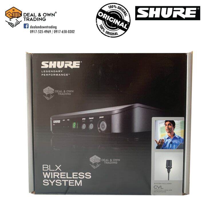 Original Shure BLX14A/CVL-K3E Wireless Presenter System with CVL ...