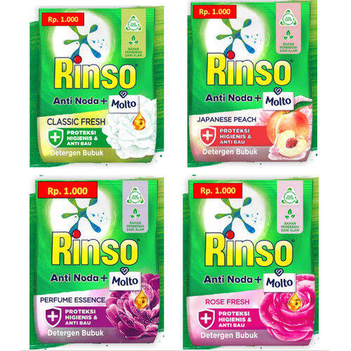 Rinso Molto Anti Noda Sachet Powder Bubuk 40gr Renceng 1000 Deterjen ...