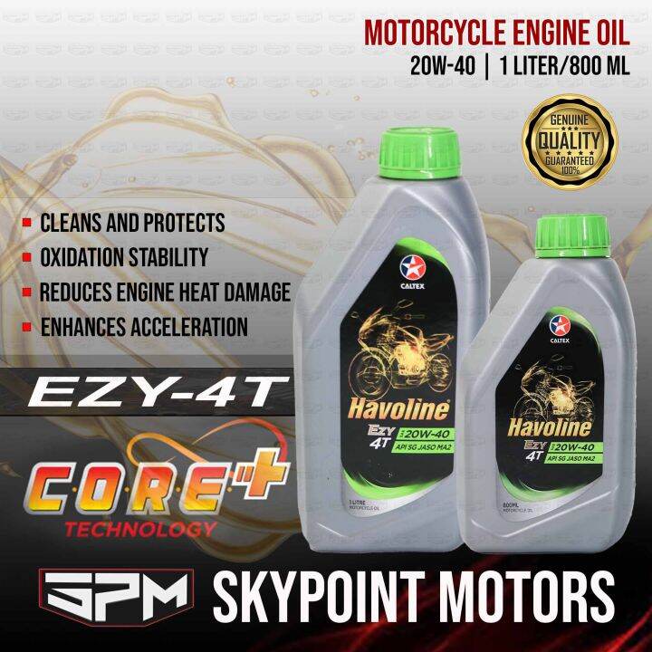 CALTEX - HAVOLINE EZY 4T - 20W-40 - Engine Oil - 1 Liter/800ml - (9402-005/012) | Lazada PH