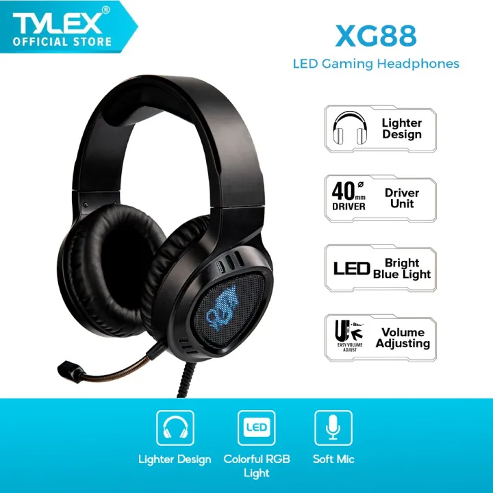 Tylex XG88 ( Noise Cancellation) Gaming Headsets For PC Mobile Phones ...