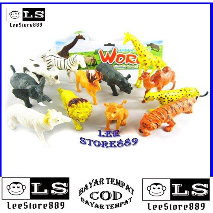 MAINAN ANIMAL FIGUR / mini figur binatang/ Replika Hewan/ Hewan karet ...