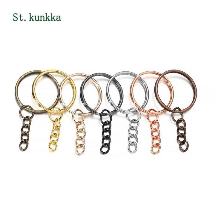 St.kunkka 10pcs/pack DIY Key Ring Keychain Ring With Short Chain Jump ...