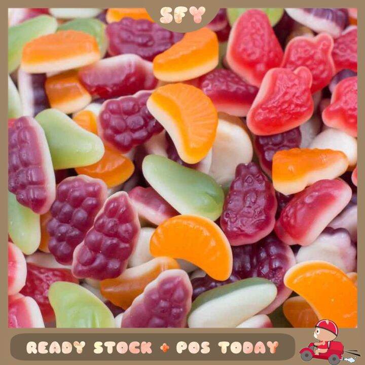 HALAL 100g Bebeto Lovely Fruits Gummy Candy Gula Jelly Sweet Candy ...