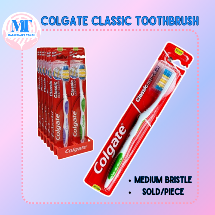 COLGATE CLASSIC DEEP CLEAN TOOTHBRUSH MEDIUM BRISTLE FOR ADULT | Lazada PH