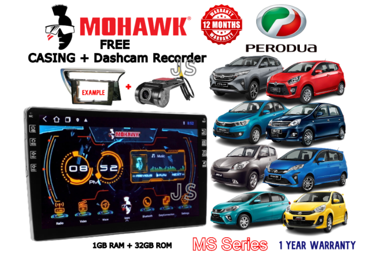 MOHAWK MS Series FREE Casing + DASHCAM Recorder T3L Car Android Player ...