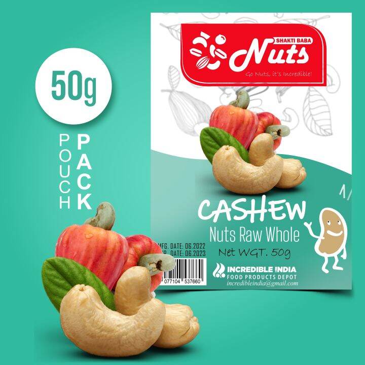 Shakti Baba Nuts-Cashew Nuts Raw Whole 50g | Lazada PH