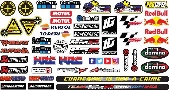 LS2 HELMET VISOR STICKER DECAL SET WATERPROOF LAMINATED | Lazada PH